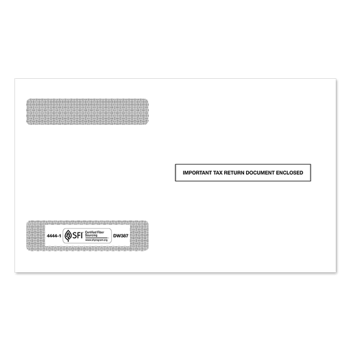 4-Up Blank W-2 or 1099 Tax Form with Employee Instructions - Horizontal ...